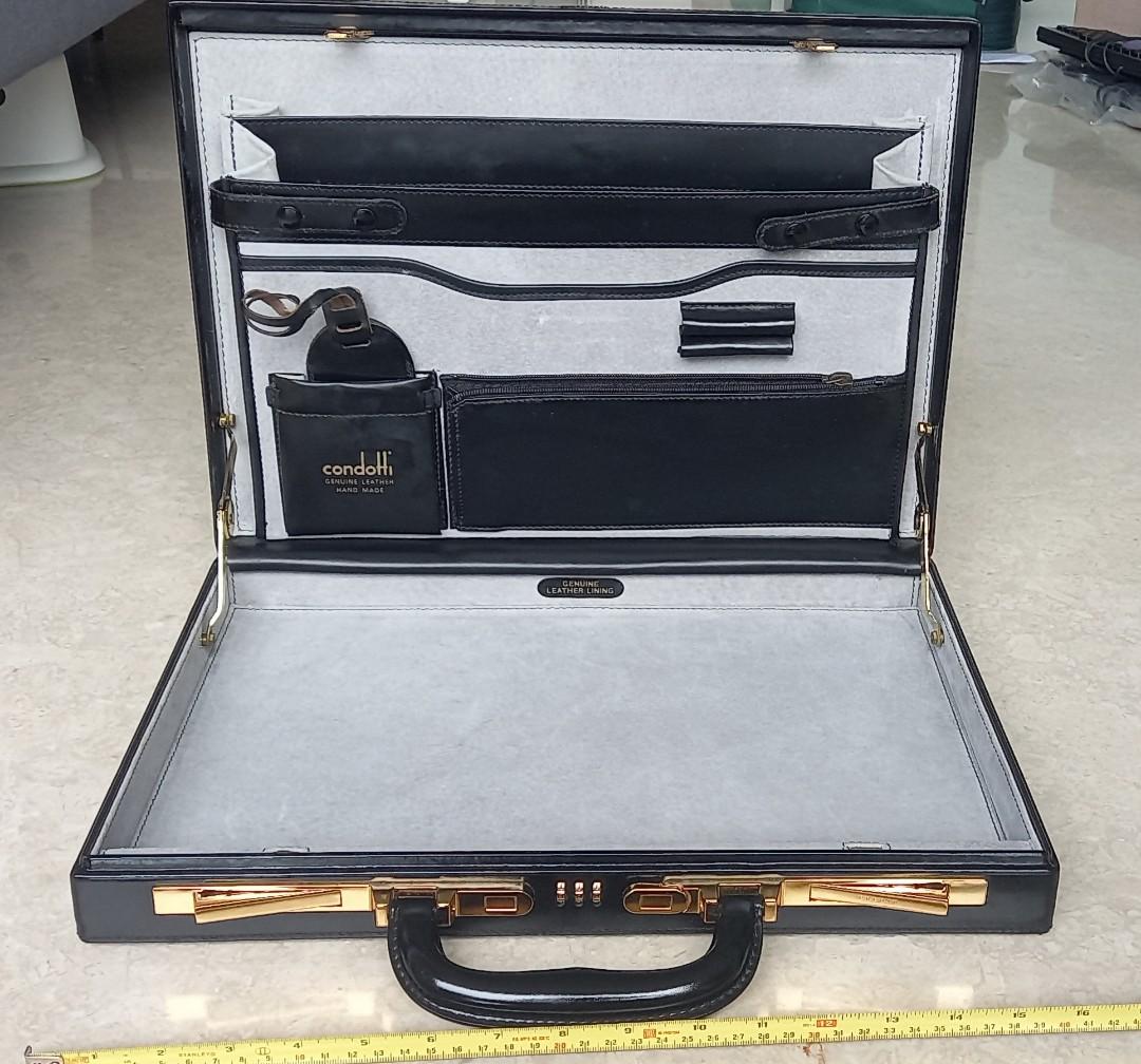 Classic Condotti Genuine Leather slim briefcase, Men's Fashion, Bags ...