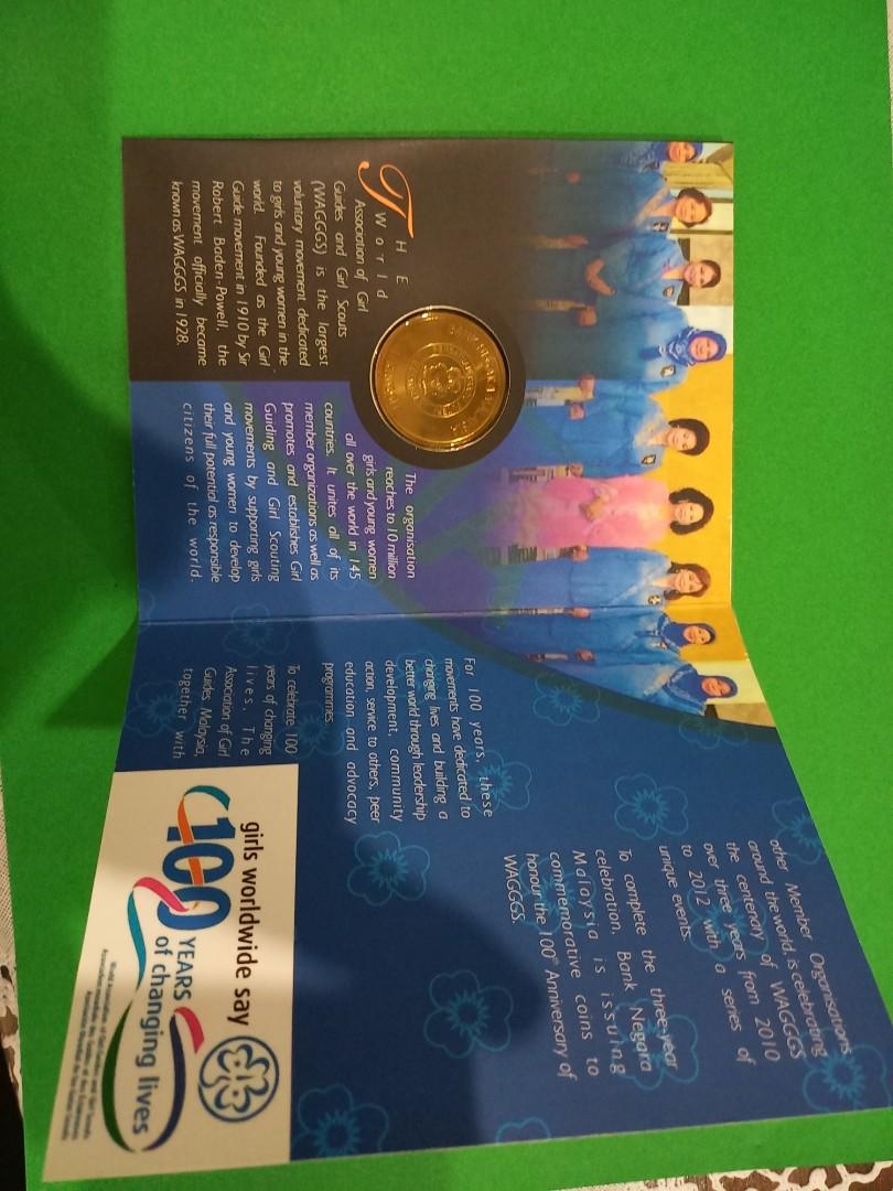 Coin card 100 tahun Pandu Puteri, Hobbies & Toys, Collectibles ...
