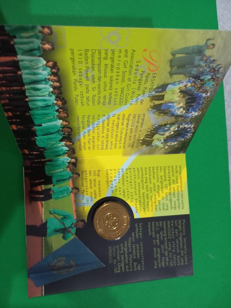 Coin card 100 tahun Pandu Puteri, Hobbies & Toys, Collectibles ...