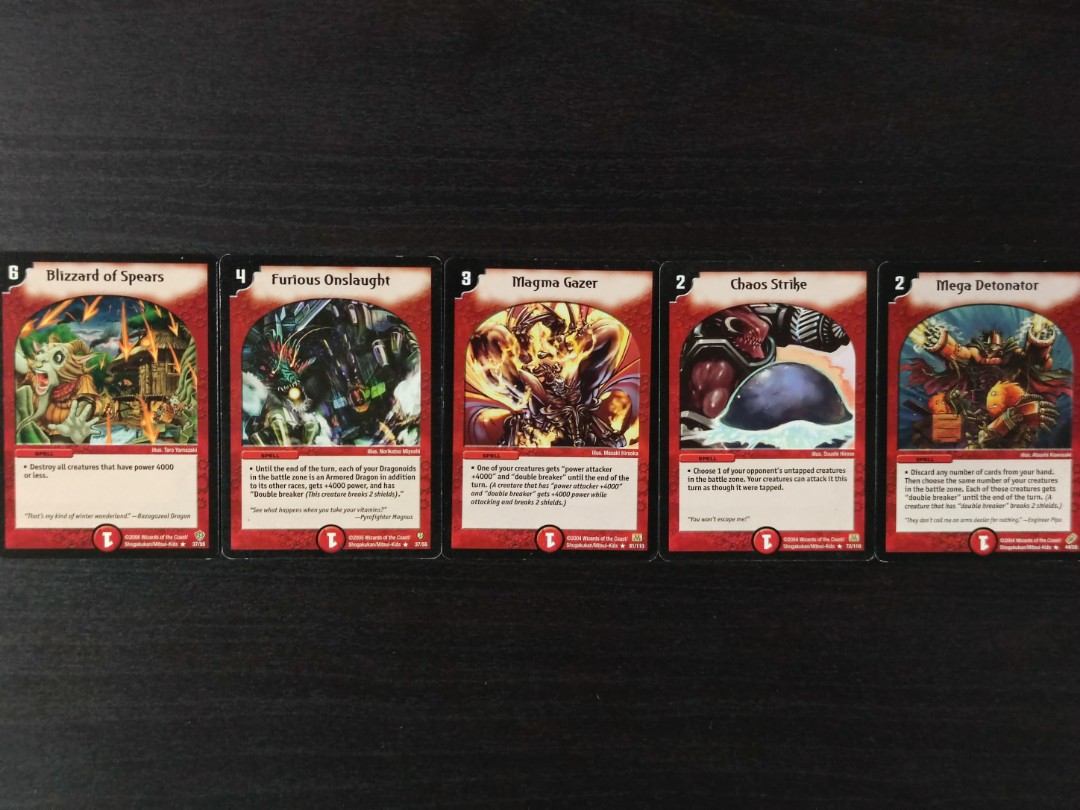 Duel Masters Fire Spell Bundle 1: Blizzard of Spears, Furious Onslaught ...