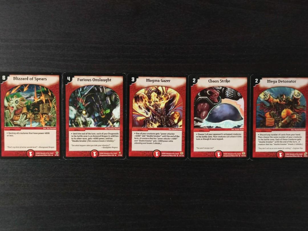 Duel Masters Fire Spell Bundle 1: Blizzard of Spears, Furious Onslaught ...