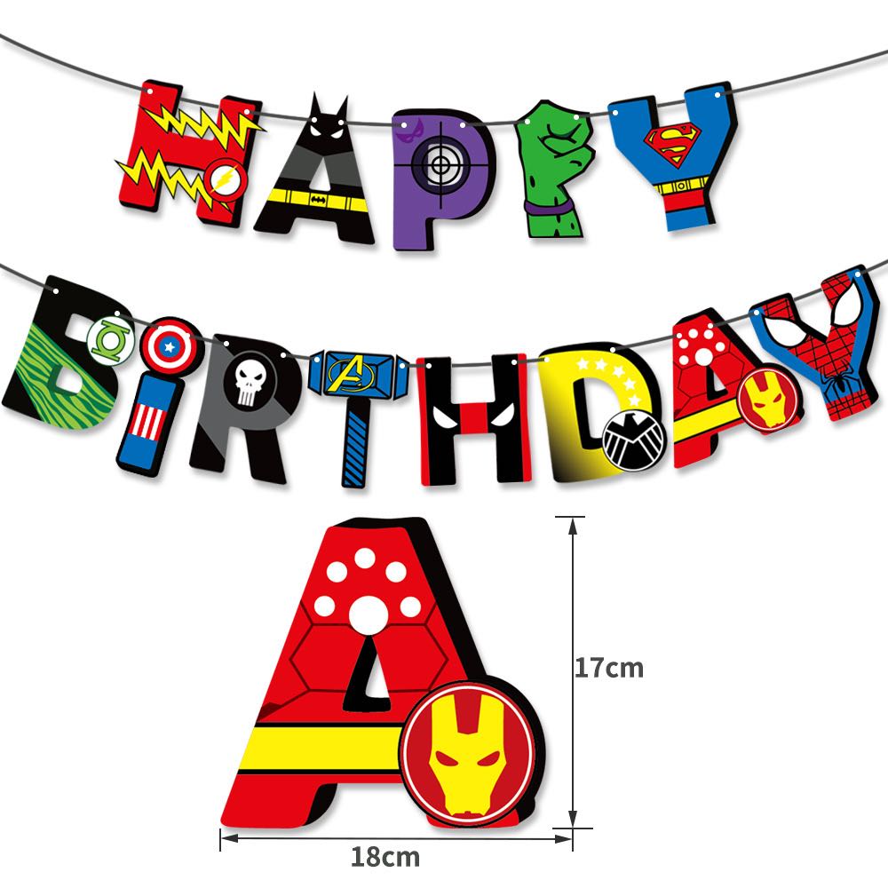 Happy Birthday Banner DC comics, Furniture & Home Living, Home Decor ...