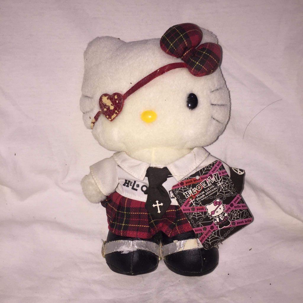 Hello Kitty Punk Plush, Hobbies & Toys, Toys & Games on Carousell