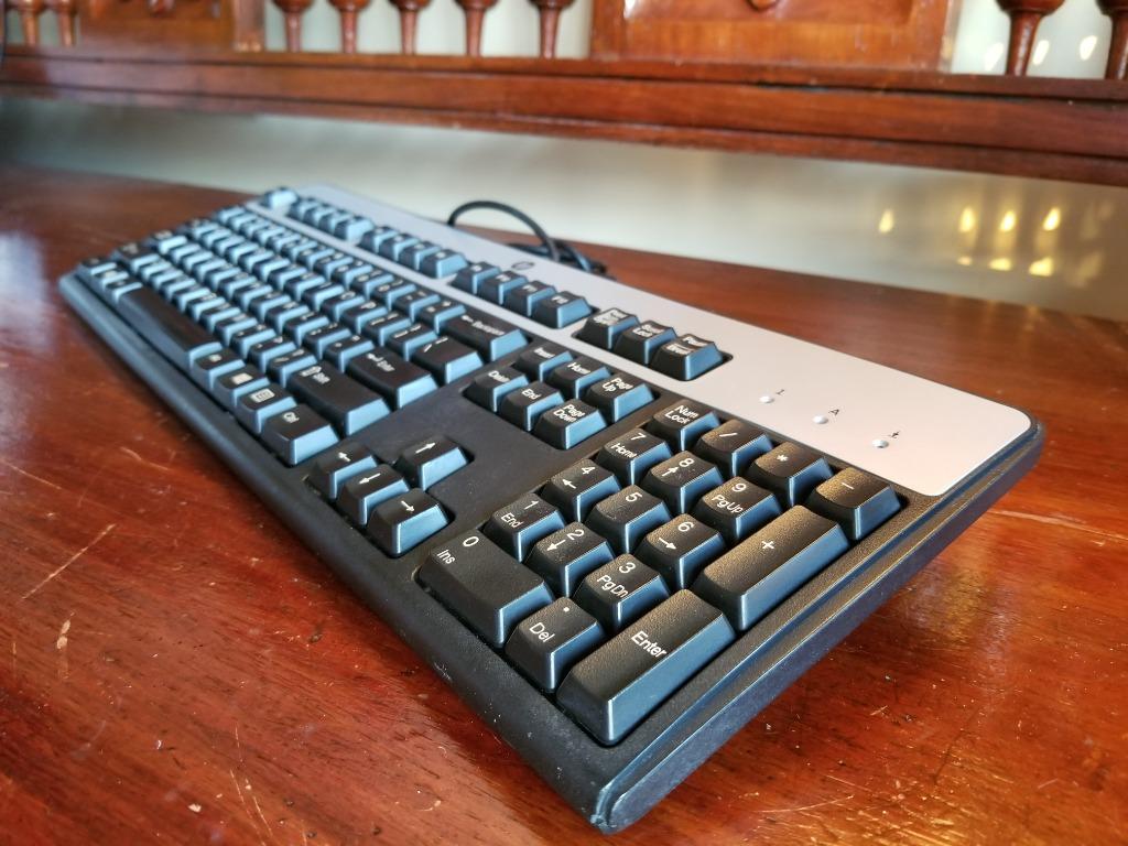 HP SK-2885 wired USB Keyboard Black/Silver D4, Computers & Tech, Parts ...