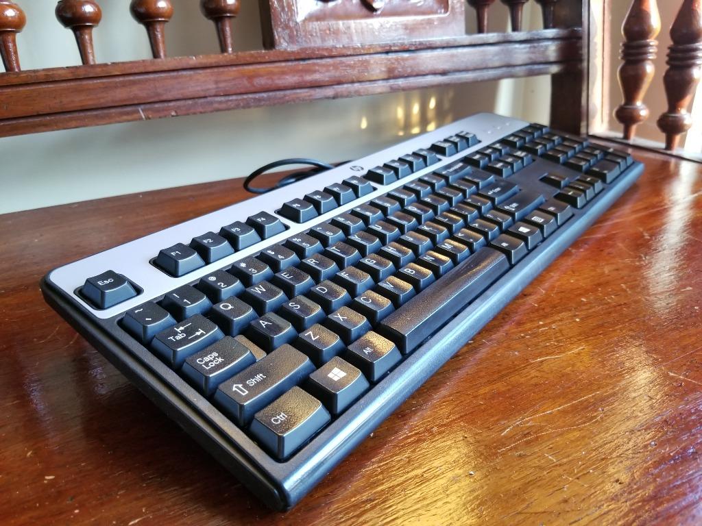 HP SK-2885 wired USB Keyboard Black/Silver D4, Computers & Tech, Parts ...