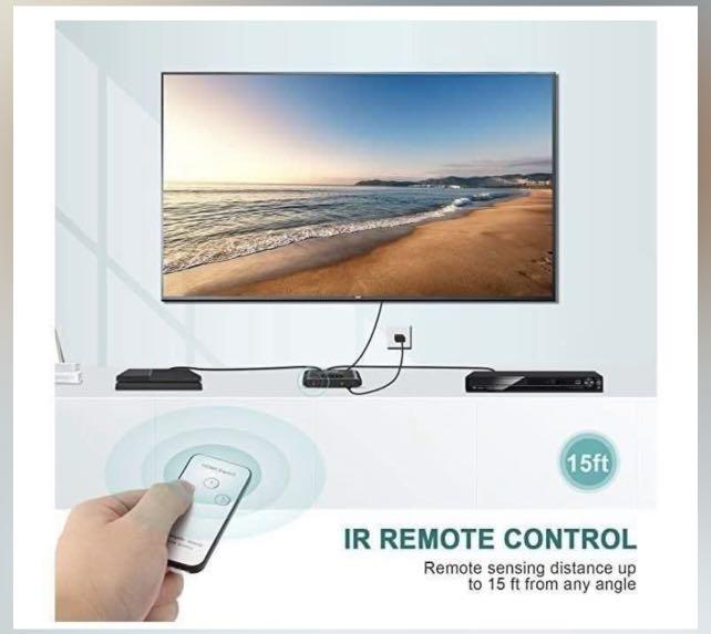 HS301 TECHOLE 4K HDMI SPLITTER SWITCH 3 IN 1 OUT WITH IR REMOTE CONTROL, Computers & Tech, Parts ...