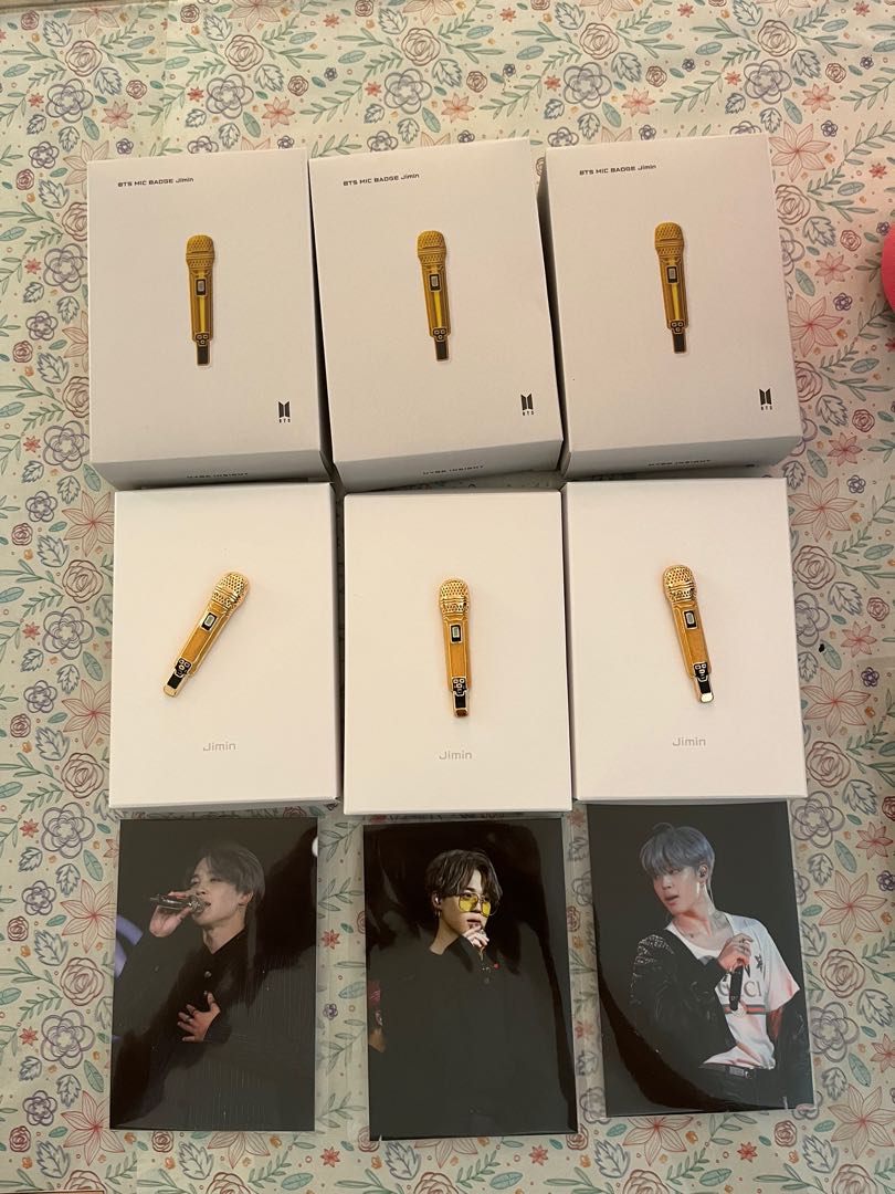 HYBE INSIGHT MIC BADGE JIMIN SET, Hobbies & Toys, Memorabilia ...