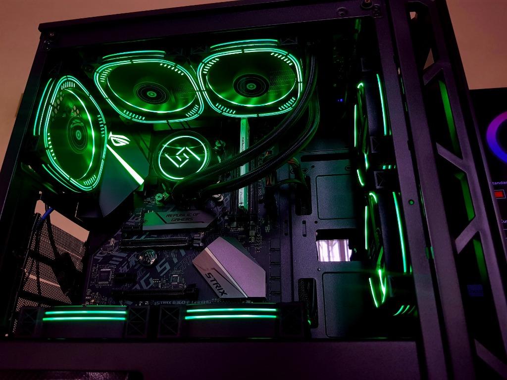 i7 8700 Desktop PC w/ ROG Strix MoBo, 240L Liquid Cooler, in a Gaming ...
