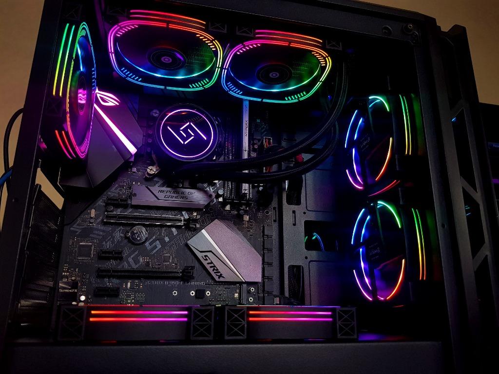 i7 8700 Desktop PC w/ ROG Strix MoBo, 240L Liquid Cooler, in a Gaming ...