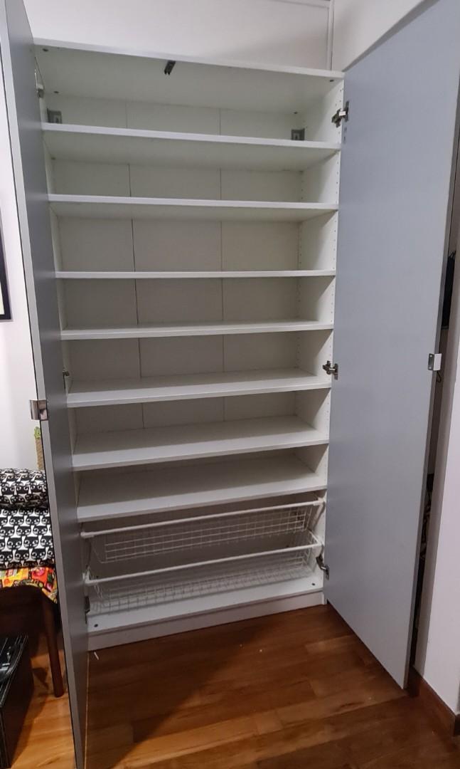 IKEA Pax shoe wardrobe w mirror doors, Furniture & Home Living ...