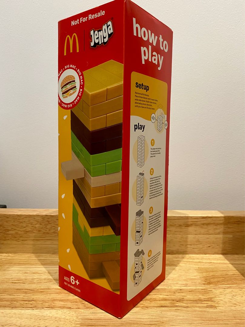 Limited Edition Big Mac Jenga Set from MacDonald, Hobbies & Toys, Toys ...