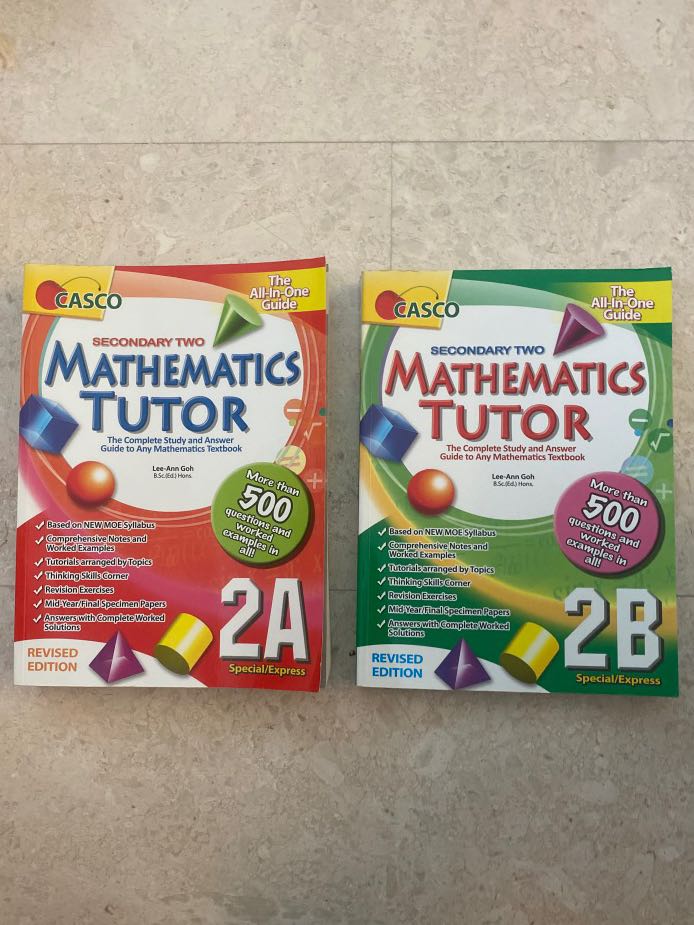 Sec 2 Math Assessment Book - Mathematics Tutor 2A & 2B, Hobbies & Toys ...