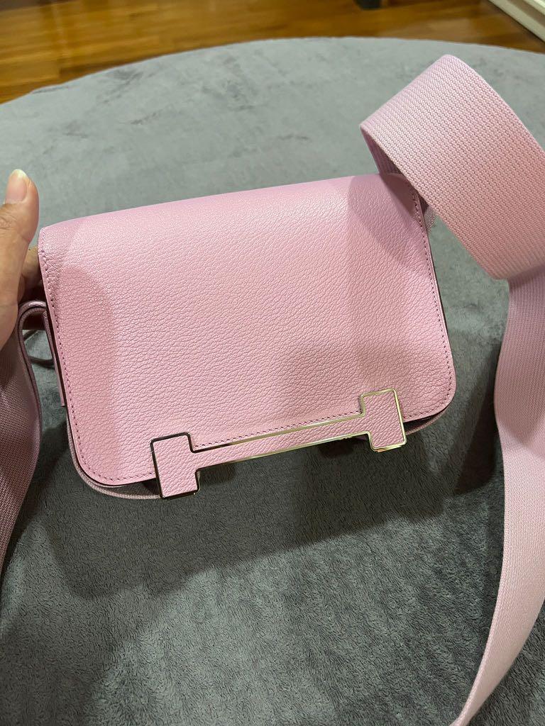 New Hermes Pink Geta Bag Mauve sylvestre sling shoulder, Women's ...