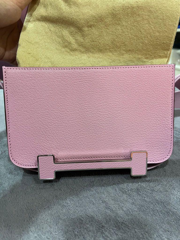 New Hermes Pink Geta Bag Mauve sylvestre sling shoulder, Women's ...