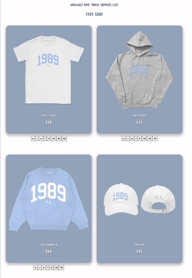 PRE-ORDER!!! Taylor Swift's 1989 Official Merchandise, Women's Fashion ...