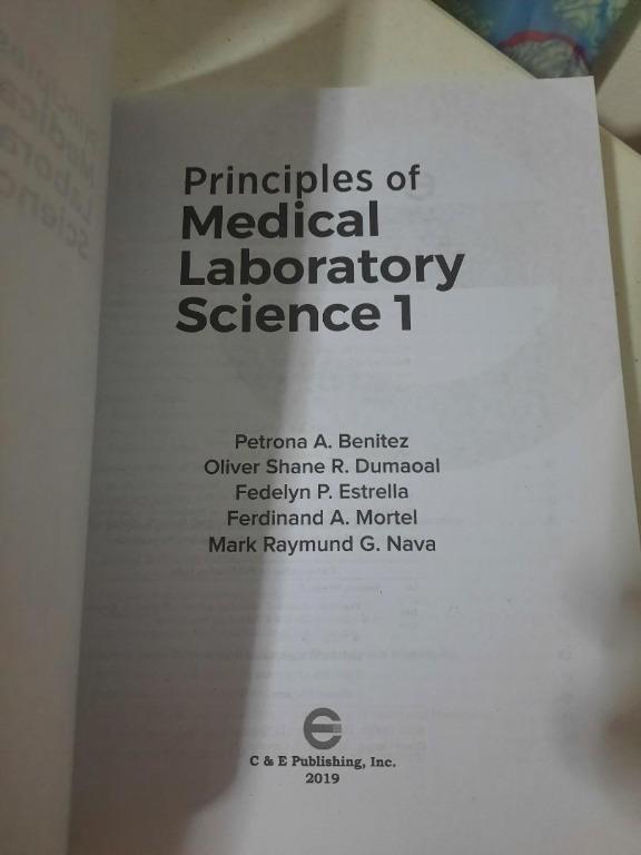 Principles of Medical Laboratory Science 1 (PMLS 1) for Medical Laboratory Science, Hobbies ...