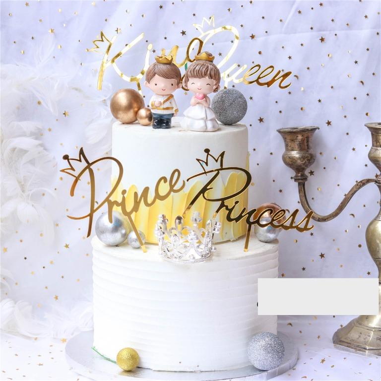 Queen | King | Prince | Princess Gold Cake Topper | Mother's Day ...