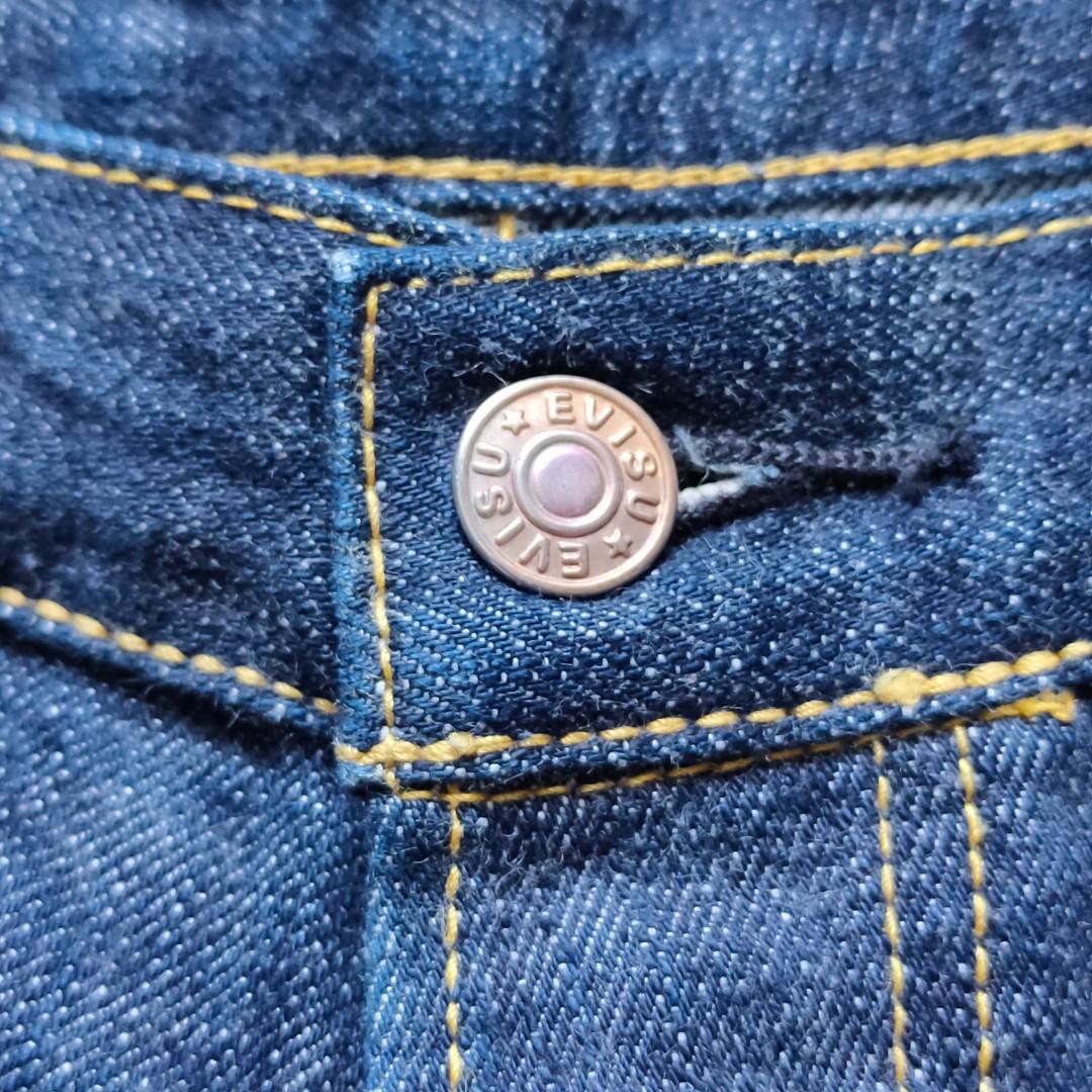 RARE EVISU JAPAN DAICOCK GOLD NO.2 | Selvedge Jeans Lot 0001, Men's Fashion, Activewear on Carousell