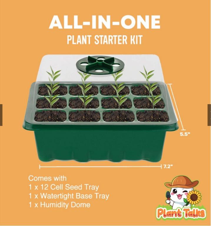 Seedling Tray | Seed Starter Kit | Adjustable Humidity Dome ...