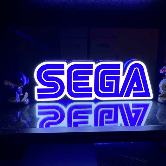 SEGA LOGO 3D 打印 LED 燈箱 小夜燈 檯燈 Game房 擺設 [USB 供電，可調光], 電子遊戲, 遊戲機配件, 遊戲週邊 ...