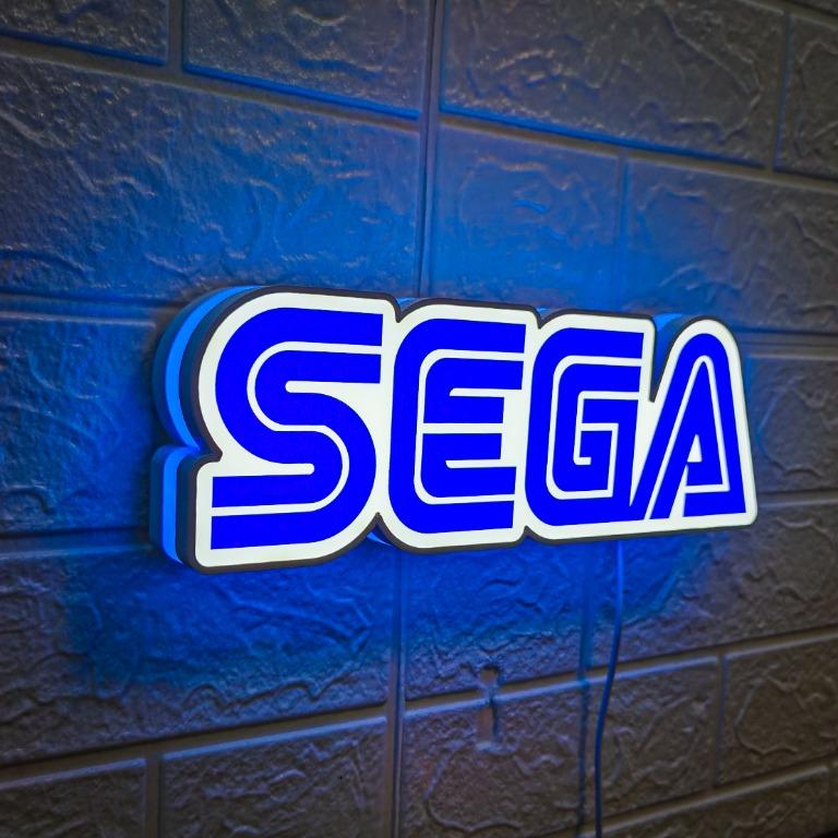 SEGA LOGO 3D 打印 LED 燈箱 小夜燈 檯燈 Game房 擺設 [USB 供電，可調光], 電子遊戲, 遊戲機配件, 遊戲週邊 ...