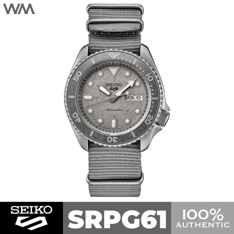 Seiko 5 Sports Grey Cement Automatic Watch SRPG61 SRPG61K1, Luxury ...
