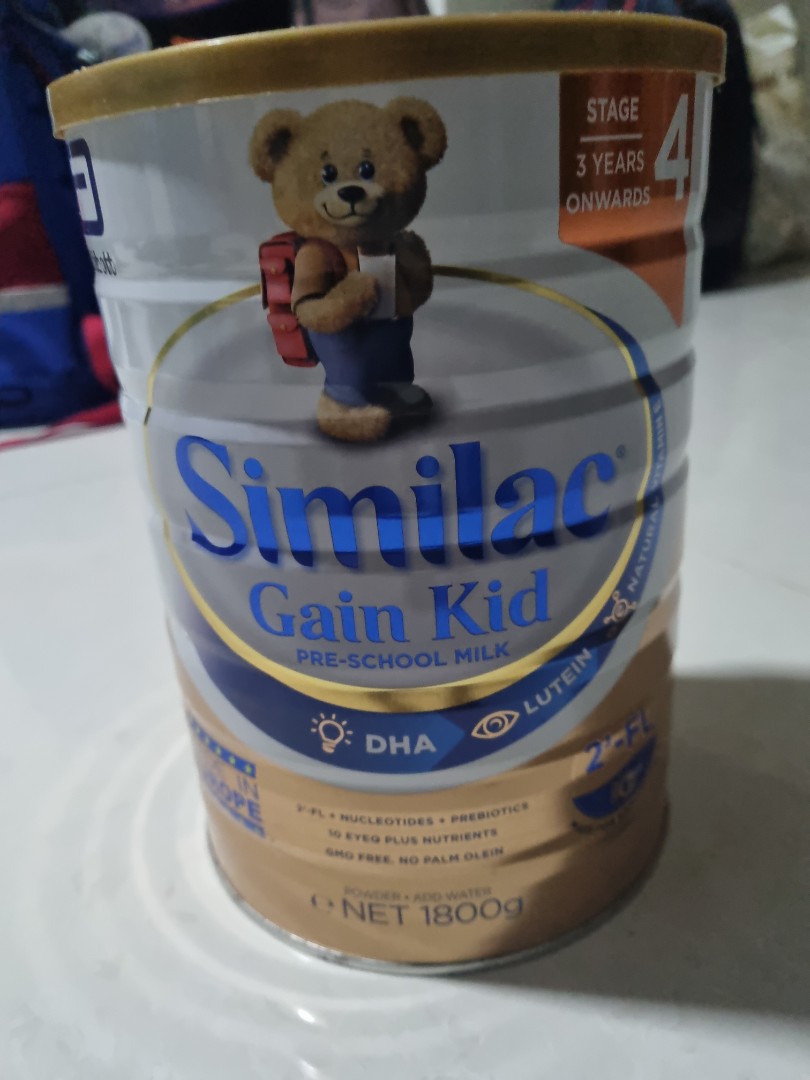 Similac Gain Kid 1.8kg Stage 4, Food & Drinks, Beverages on Carousell