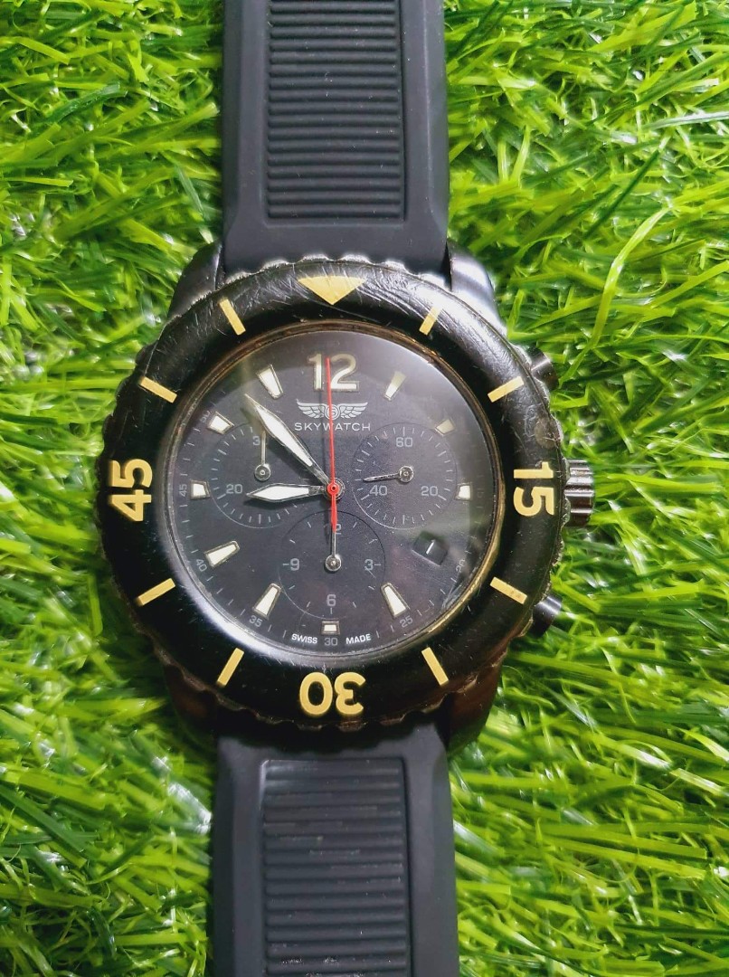 Skywatch swiss watch, Men's Fashion, Watches & Accessories, Watches on ...