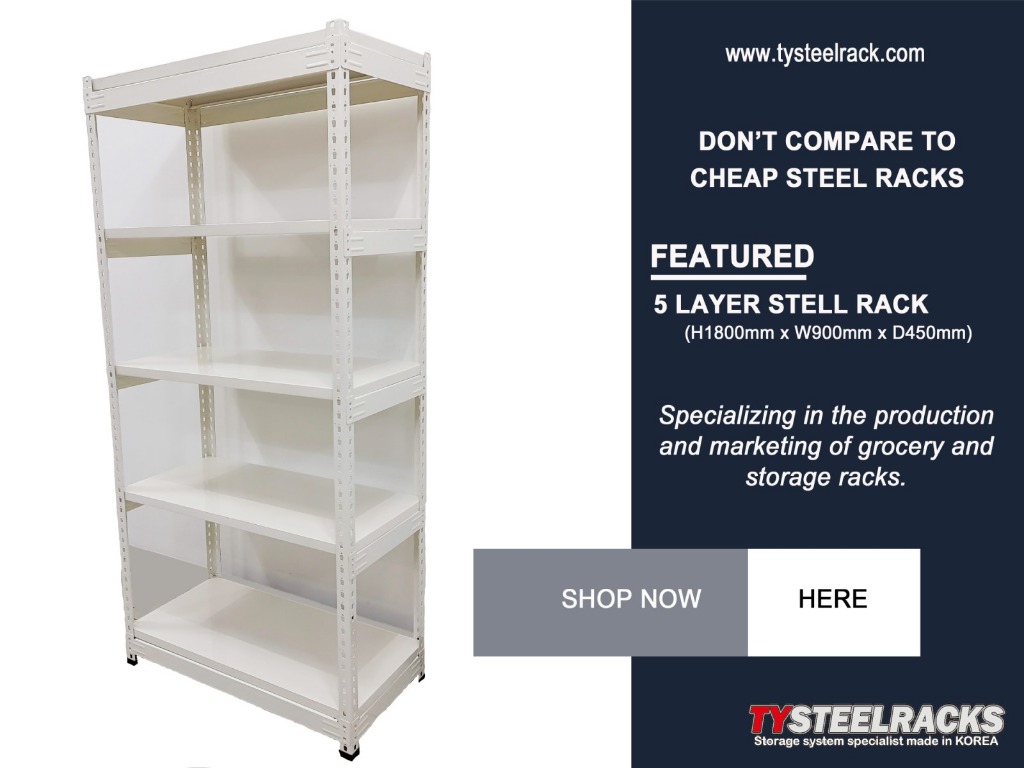 steel shelves standee racks open cabinet, Furniture & Home Living ...