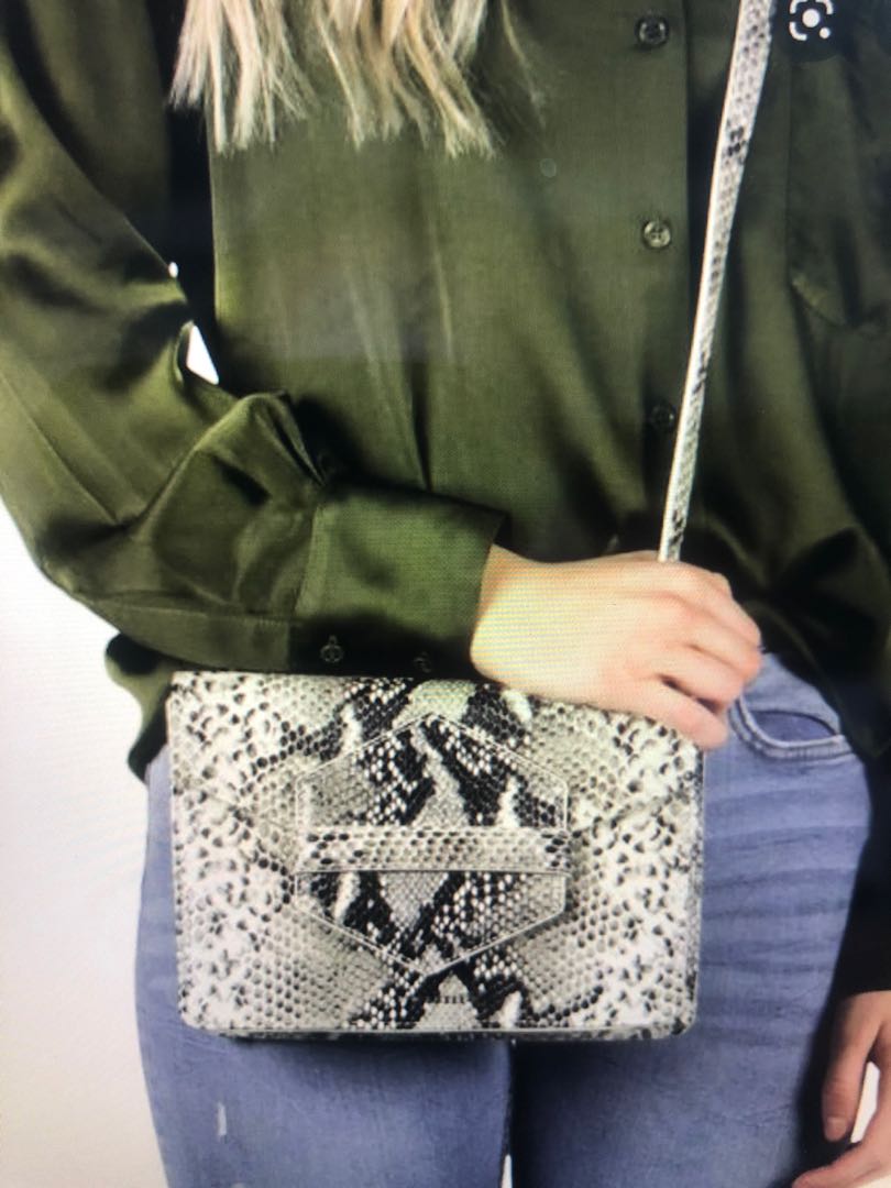 Ted Baker Faux Snakeskin Sling Bag, Women's Fashion, Bags & Wallets ...
