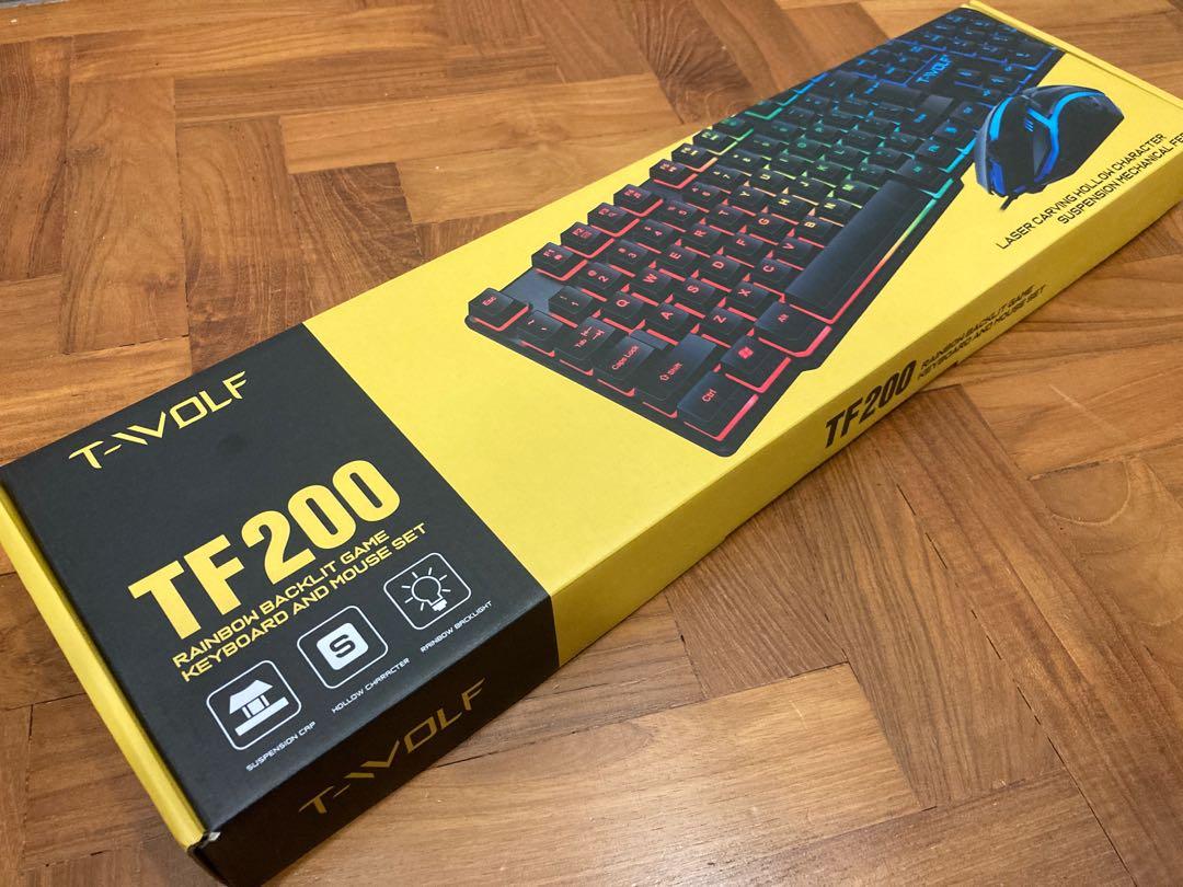 T-Wolf TF200 Gaming (backlit) Keyboard & Mouse, Computers & Tech, Parts ...