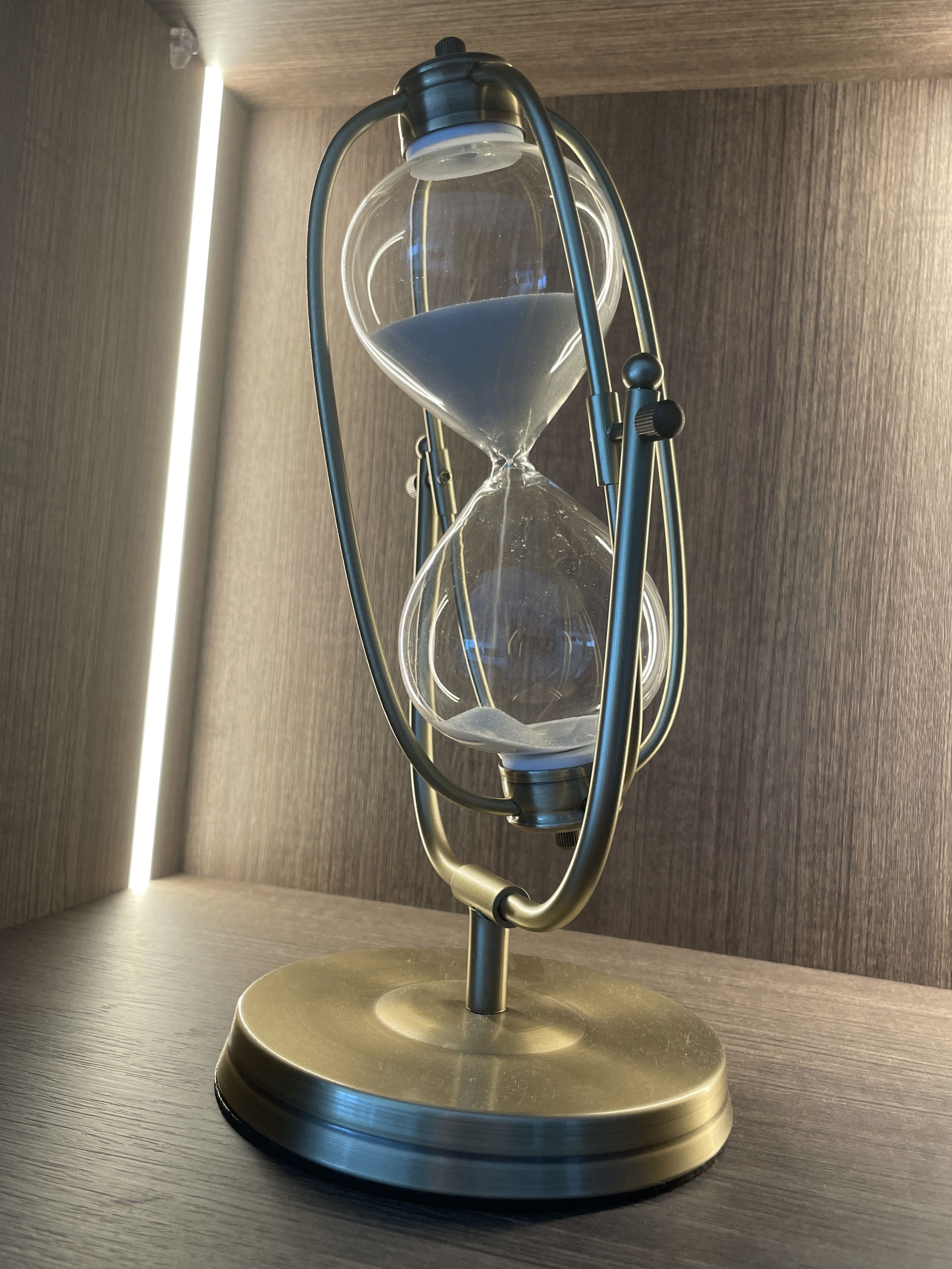 Vintage Sand Hourglass / 360 Rotating Gold Brass Hour Glass / Luxury timer, Hobbies & Toys ...