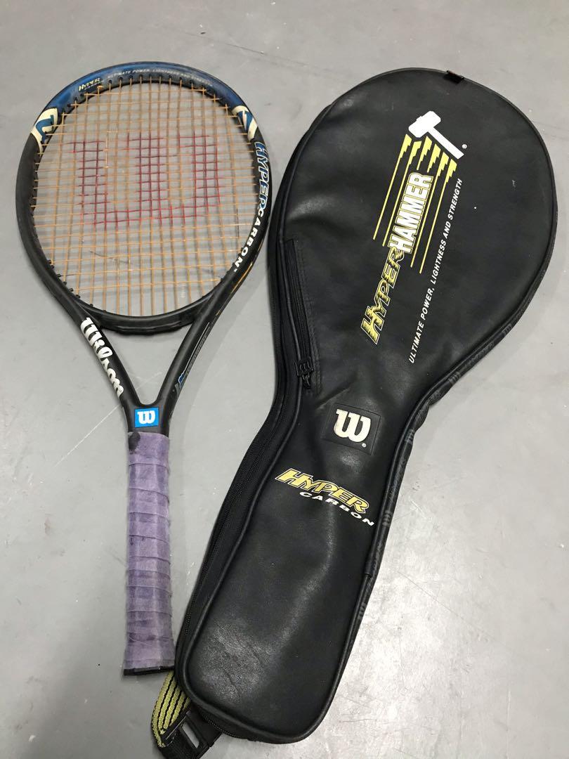 Wilson Hyper Hammer 4.3 Hyper Carbon Vintage Tennis Racket, Sports ...