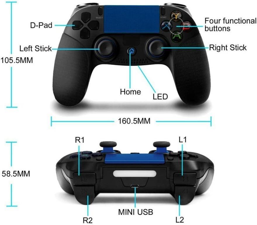 Wireless Controller for iOS Android, Maegoo Wireless Bluetooth Mobile Game Controller Gamepad ...