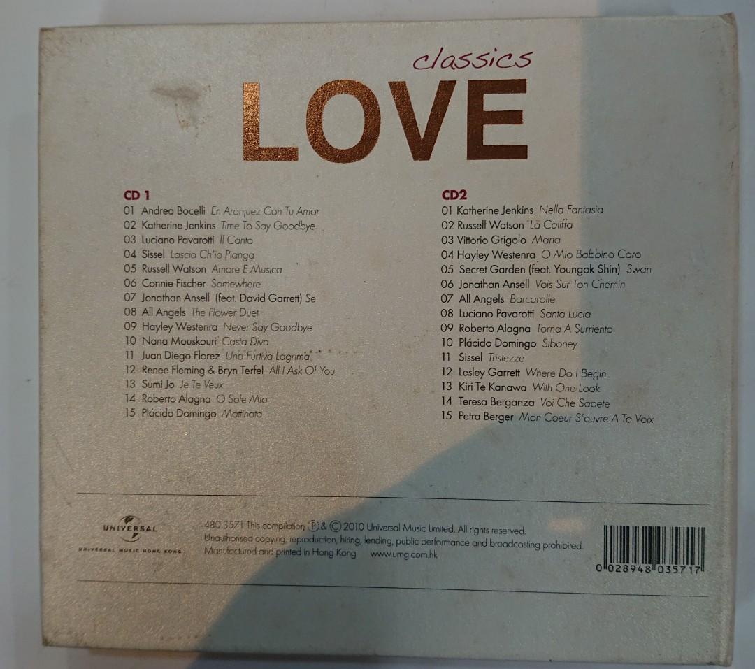 2cd Classics Love 碟新淨, 興趣及遊戲, 音樂、樂器 & 配件, 音樂與媒體 - CD 及 DVD - Carousell