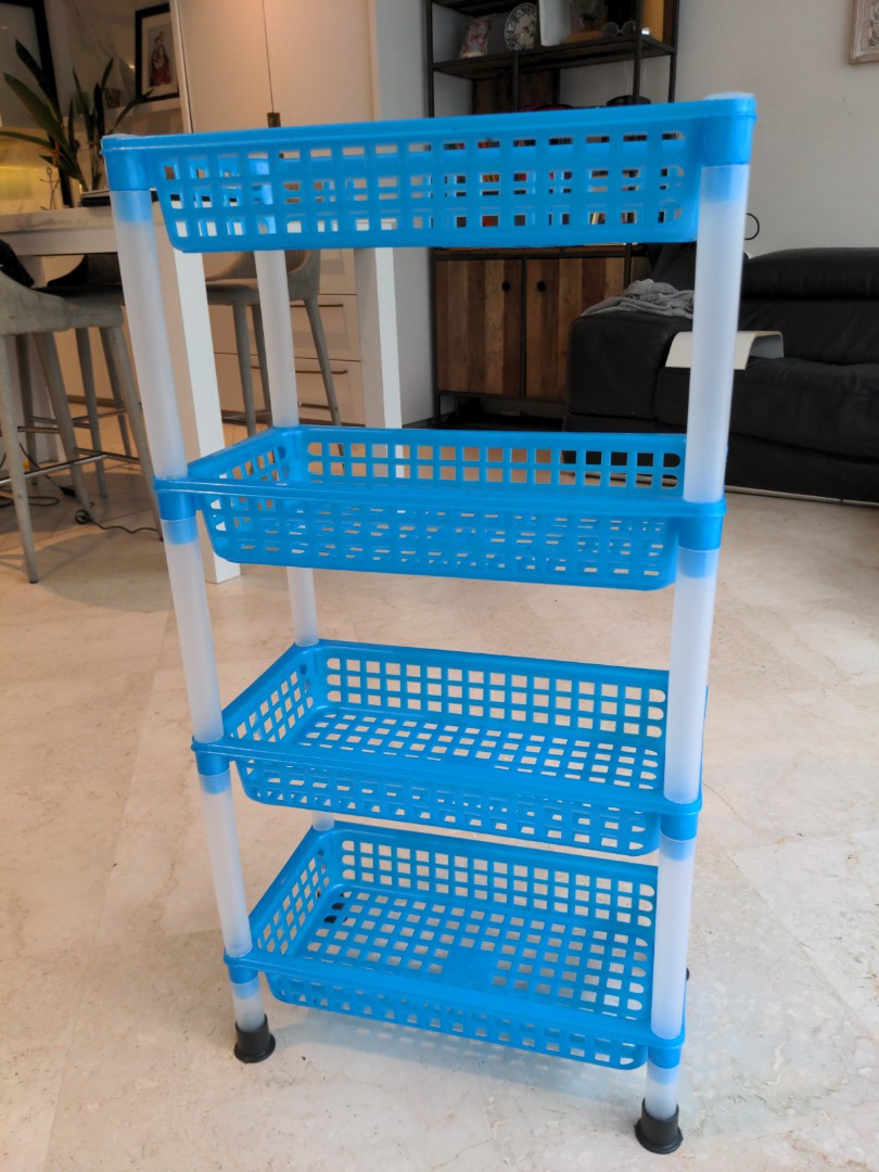 4 tiered storage rack, Furniture & Home Living, Furniture, Shelves ...