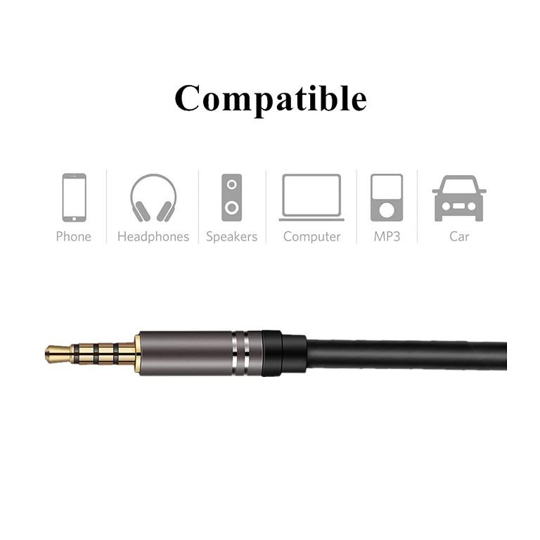 6Ft Male To Female Audio Cable,Jeselry 4 Pole Hi-Fi Extension Stereo ...