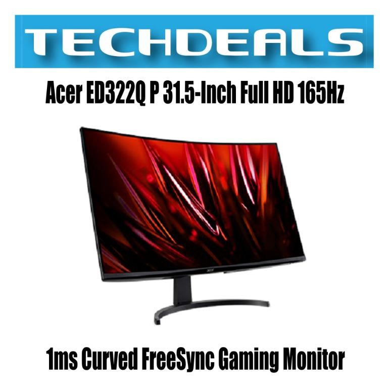 Acer ED322Q P 31.5-Inch Full HD 165Hz 1ms Curved FreeSync Gaming ...