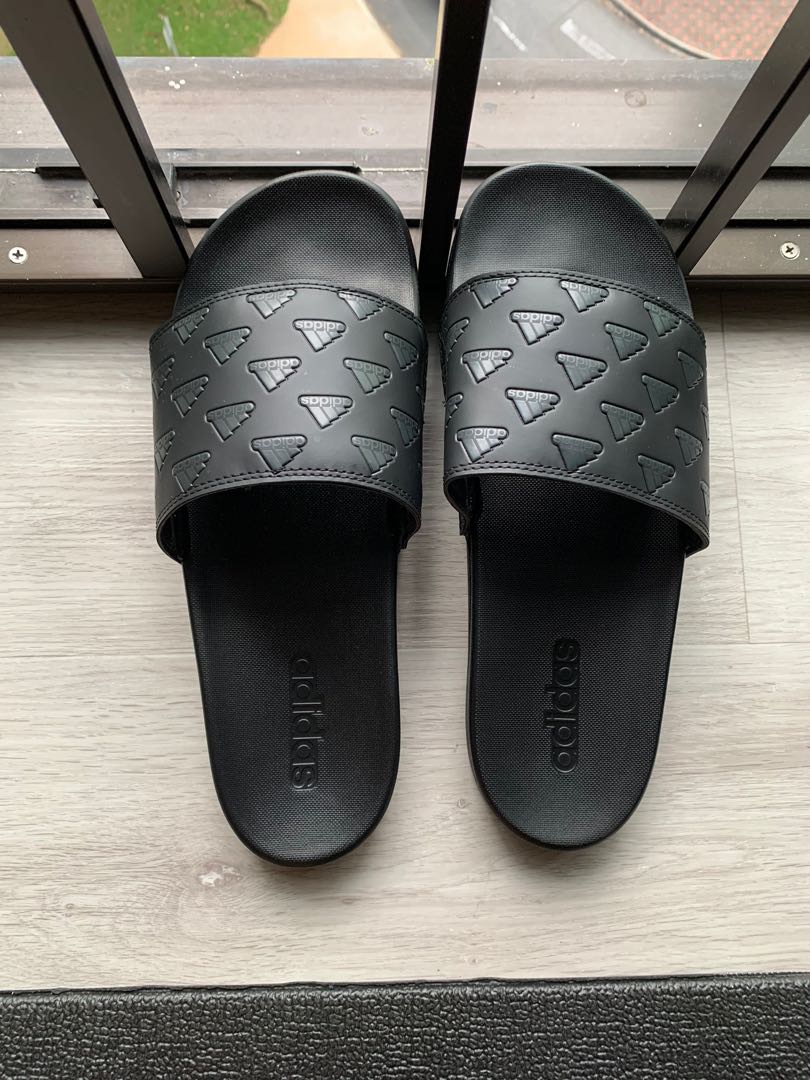 Adidas Sliders, Men's Fashion, Footwear, Flipflops and Slides on Carousell