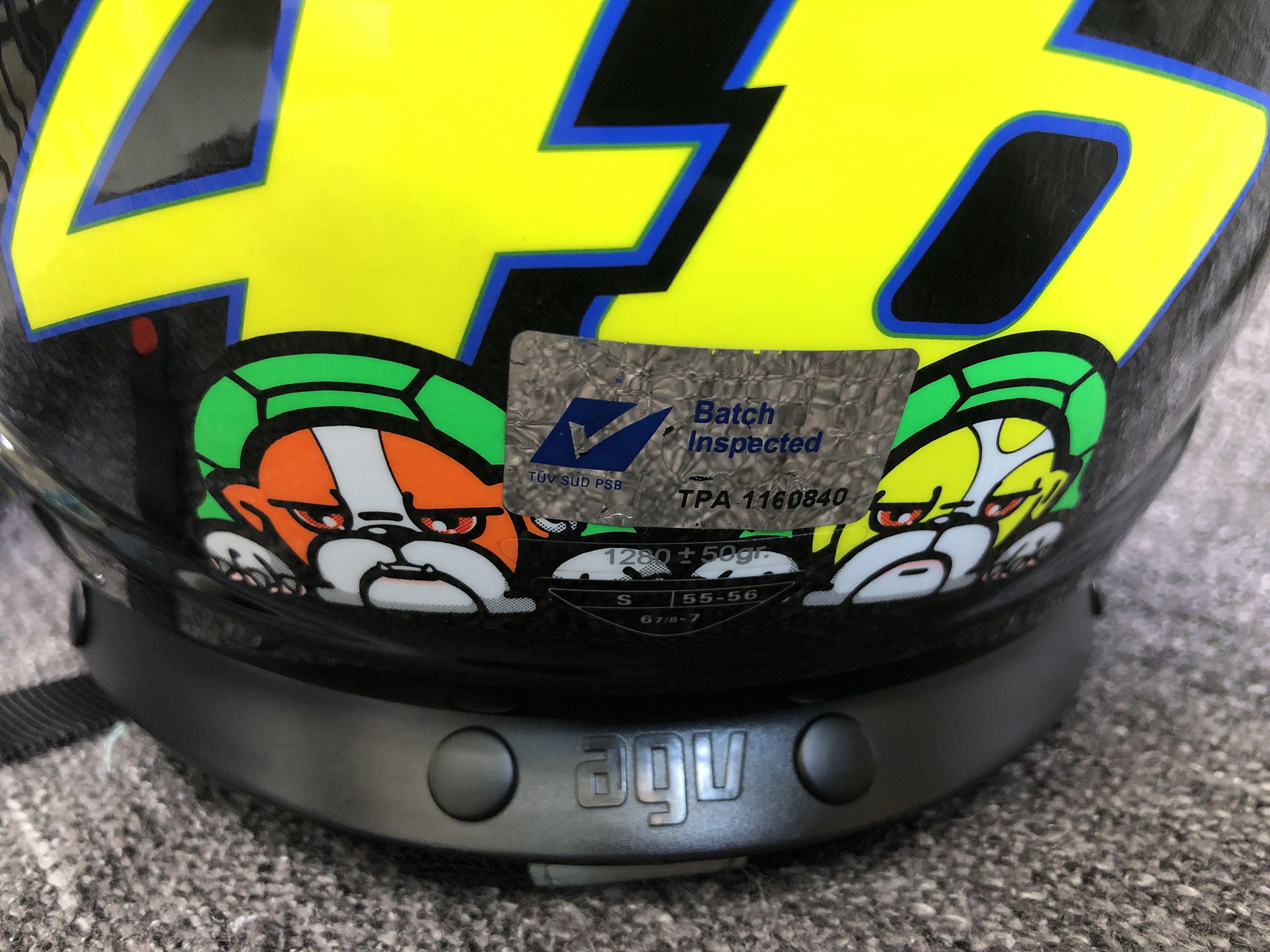 AGV Rossi Turtle Open Face half face Motorcycle Helmet size S ...