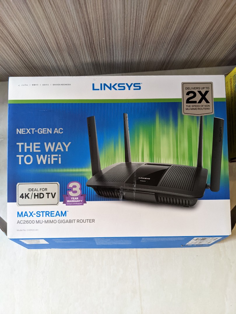 Almost new Linksys Max-Stream AC2600 Mu-Mimo Gigabit Router, Computers ...