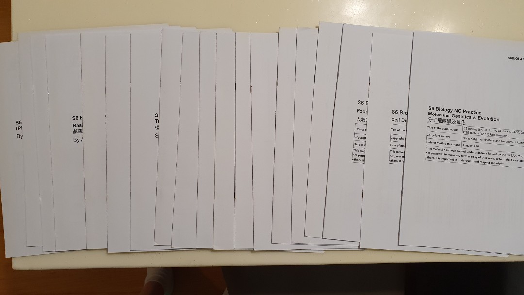 Bio DSE 5* 推薦 Andy Tse Bio notes, 興趣及遊戲, 書本 & 文具, 教科書 - Carousell