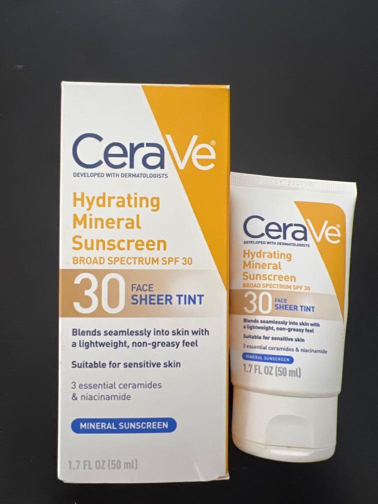 Cerave tinted mineral sunscreen, Beauty & Personal Care, Face, Face ...