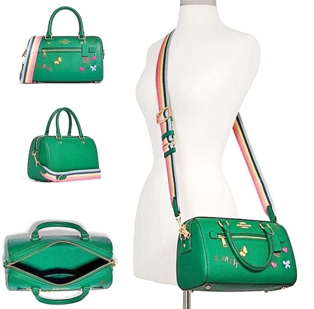 COACH ROWAN SATCHEL EMBROIDERY WITH GUITAR STRAP (Original), Women's ...