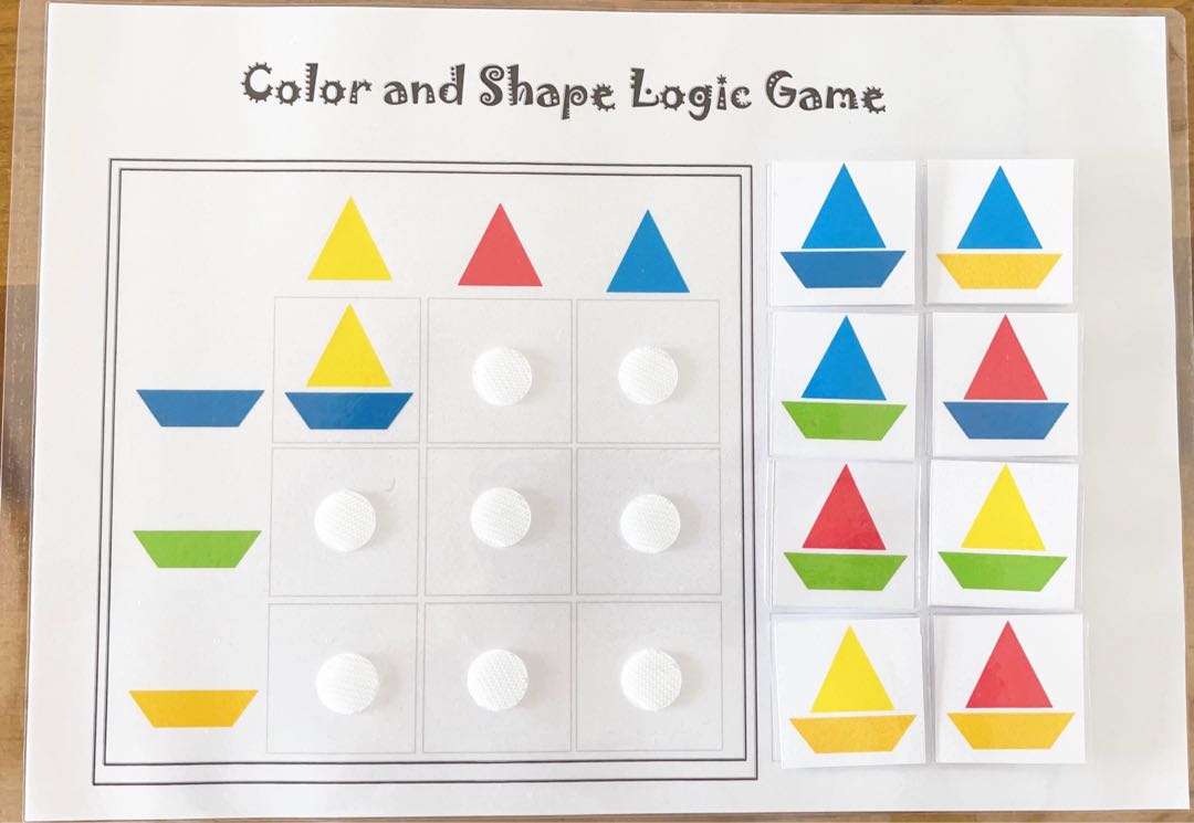 Color and Shape Logic Game, Hobbies & Toys, Toys & Games on Carousell