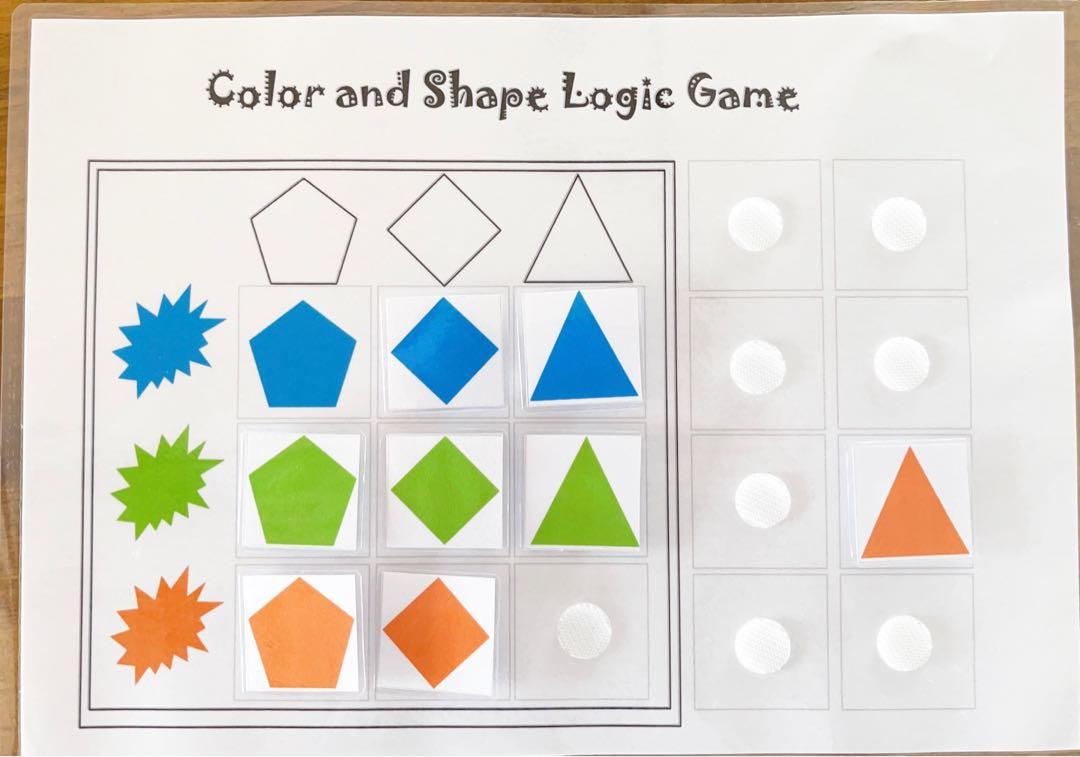 Color and Shape Logic Game, Hobbies & Toys, Toys & Games on Carousell