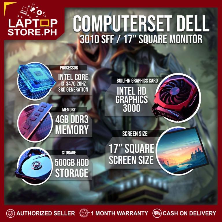 Computer Set Package DELL 3010 SFF Intel Core i3 3220 3.20Ghz 4gb 160gb ...