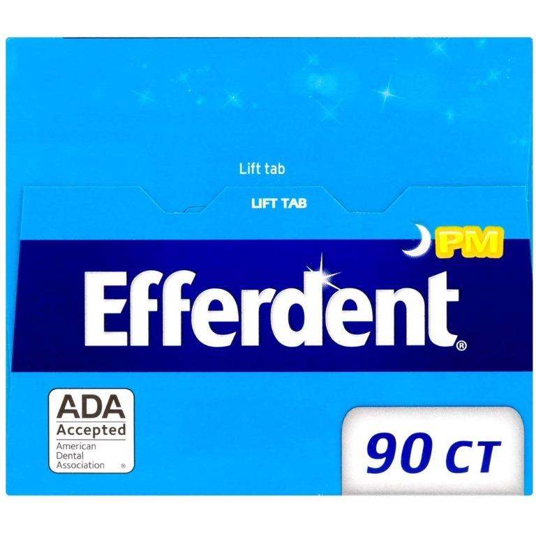 Efferdent Overnight Whitening Anti-Bacterial Denture & Retainer ...