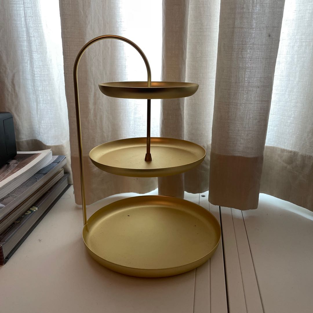 Gold Tiered Display Shelf, Furniture & Home Living, Home Decor, Other ...