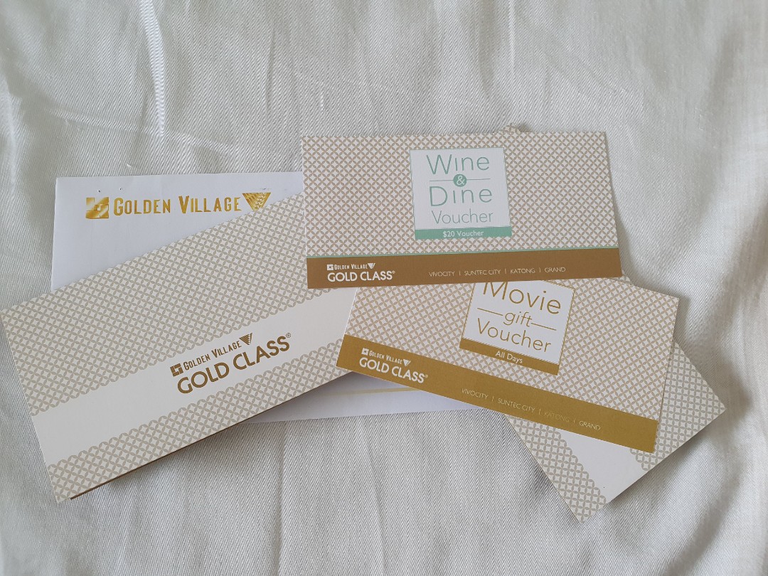 Golden Village (GV) Gold Class Tickets (All-day) x2 + $40 Dining ...